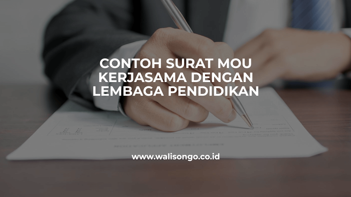 Contoh Mou Kerja Sama Dengan Lembaga Pendidikan